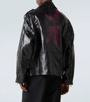 Dries Van Noten Leather Biker Jacket
