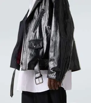 Dries Van Noten Leather Biker Jacket