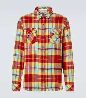 GOD'S TRUE CASHMERE Plaid Cashmere Shirt With Labradorite - Multicoloured