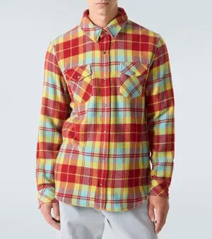 GOD'S TRUE CASHMERE Plaid Cashmere Shirt With Labradorite