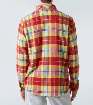 GOD'S TRUE CASHMERE Plaid Cashmere Shirt With Labradorite