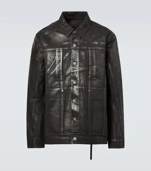 Rick Owens Coated Denim Jacket - Black