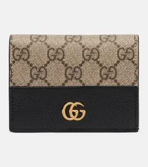 Gucci Double G Mini Leather Wallet - Black