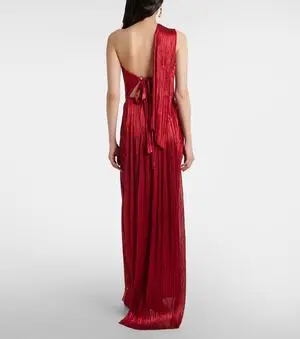 MARIA LUCIA HOHAN Claudine Scarf-detail Silk Mousseline Gown
