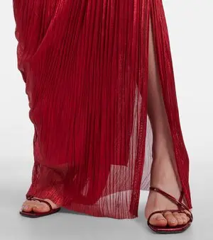 MARIA LUCIA HOHAN Claudine Scarf-detail Silk Mousseline Gown