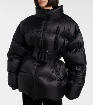 Balenciaga Hourglass Belted Down Jacket