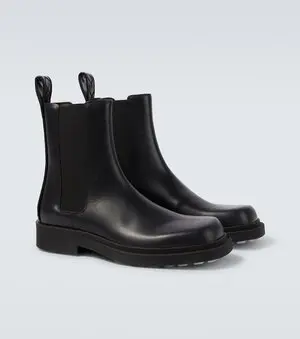 Bottega Veneta Ben Leather Chelsea Boots - Black