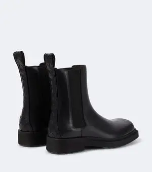 Bottega Veneta Ben Leather Chelsea Boots - Black