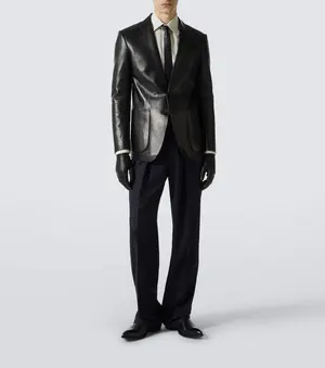 TOM FORD Single-breasted Leather Blazer