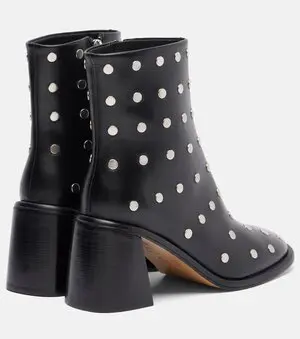 SOULIERS MARTINEZ Kima 80 Studded Leather Ankle Boots