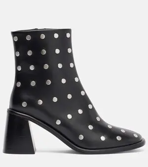 SOULIERS MARTINEZ Kima 80 Studded Leather Ankle Boots