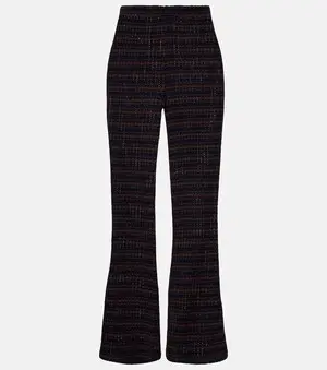 Veronica Beard Yadira Kick Knitted Flared Pants
