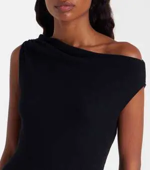 LESET Lauren Off-shoulder Jersey Maxi Dress