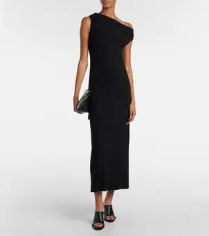 LESET Lauren Off-the-shoulder Maxi Dress - Black
