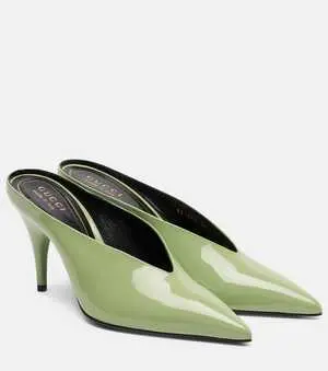 Gucci 97 85 Patent Leather Mules