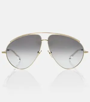 Gucci Grey Aviator Sunglasses