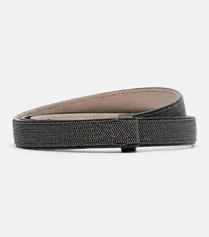 Brunello Cucinelli Monili Leather Belt - Black