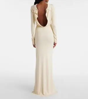 AYA MUSE Elowen Silk-blend Maxi Dress