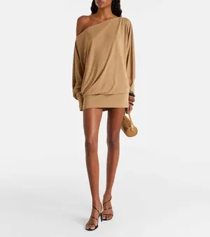 AYA MUSE Cely Asymmetric Draped Minidress