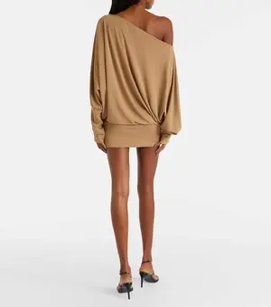 AYA MUSE Cely Asymmetric Draped Minidress
