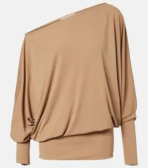 AYA MUSE Cely Asymmetric Draped Minidress - Brown