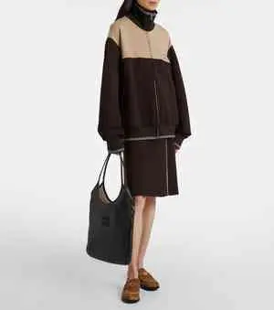 Miu Miu Distressed Leather Shopper - Brown