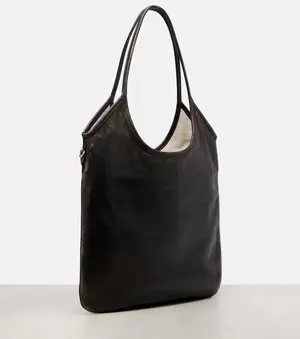 Miu Miu Ivy Distressed Leather Shopper - Brown
