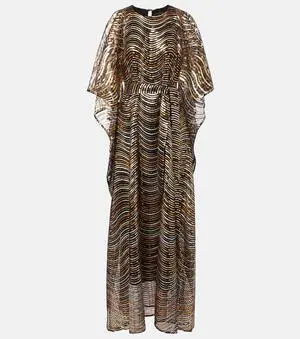 TALLER MARMO Sequined Tulle Kaftan - Multicoloured