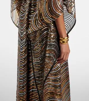 TALLER MARMO Sequined Tulle Kaftan