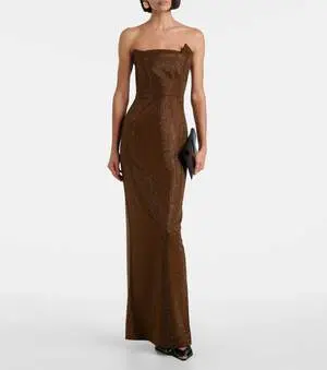 Roland Mouret Embellished Strapless Gown