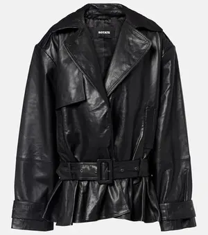 ROTATE BY BIRGER CHRISTENSEN Leather Biker Jacket