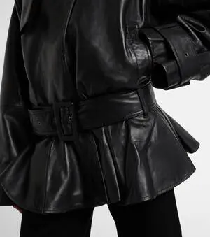 ROTATE BY BIRGER CHRISTENSEN Leather Biker Jacket