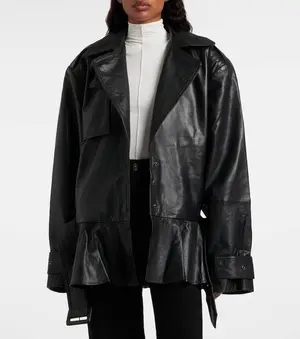ROTATE BY BIRGER CHRISTENSEN Leather Biker Jacket
