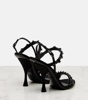 Dolce & Gabbana 105 Embellished Satin Sandals