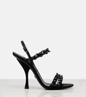 Dolce & Gabbana 105 Embellished Satin Sandals