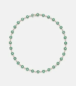 ANITA KO Flora Small 18kt Choker With Emeralds And Diamonds - Gold