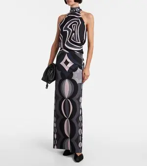 Emilio Pucci Collane Silk Maxi Skirt - Multicoloured