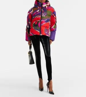 Emilio Pucci Orchidee Puffer Jacket - Multicoloured