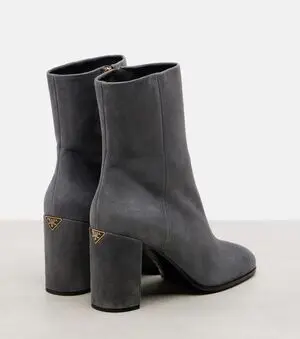 Prada 85 Suede Ankle Boots