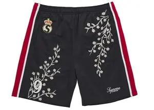 Supreme Floral Soccer Short - Black