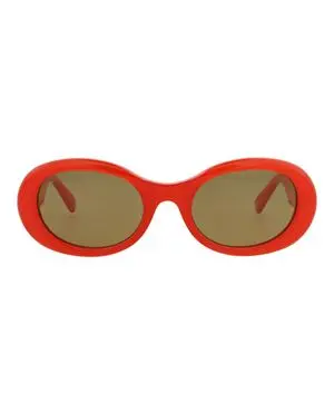 Gucci Round-frame Recycled Acetate Sunglasses - Orange Orange Brown (gg1587s/30014858/003)