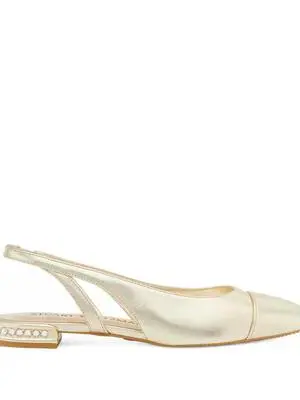 STUART WEITZMAN Crystal-embellished Cutout Slingbacks