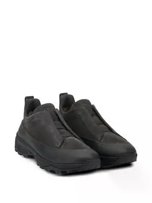 Zegna Suede Panelled Trainers