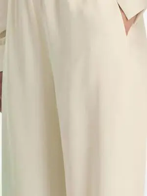 Oscar De La Renta Silk Wide Leg Pants - Neutrals