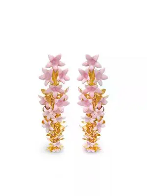 Oscar De La Renta Floral Drop Earrings - Pink
