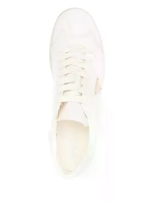Prada Triangle Logo Leather Sneakers