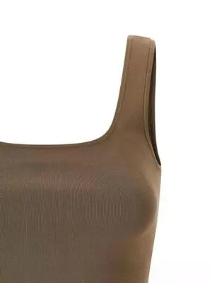ENTIRE STUDIOS Square-neck Knit Top - Brown