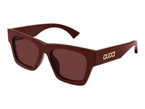 Gucci Rectangular Sunglasses Burgundy Red (gg1835s/003)