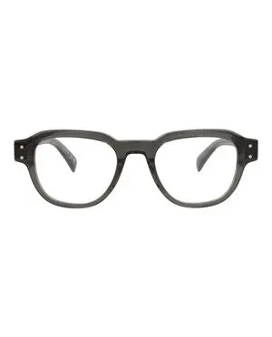 Dunhill Round Frame Acetate Optical Frames - Grey Grey Transparent (du0048o/30012363/003)