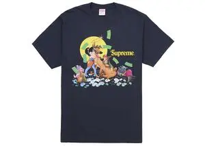 Supreme All Dogs Go To Heaven Tee Shirt - Navy Blue